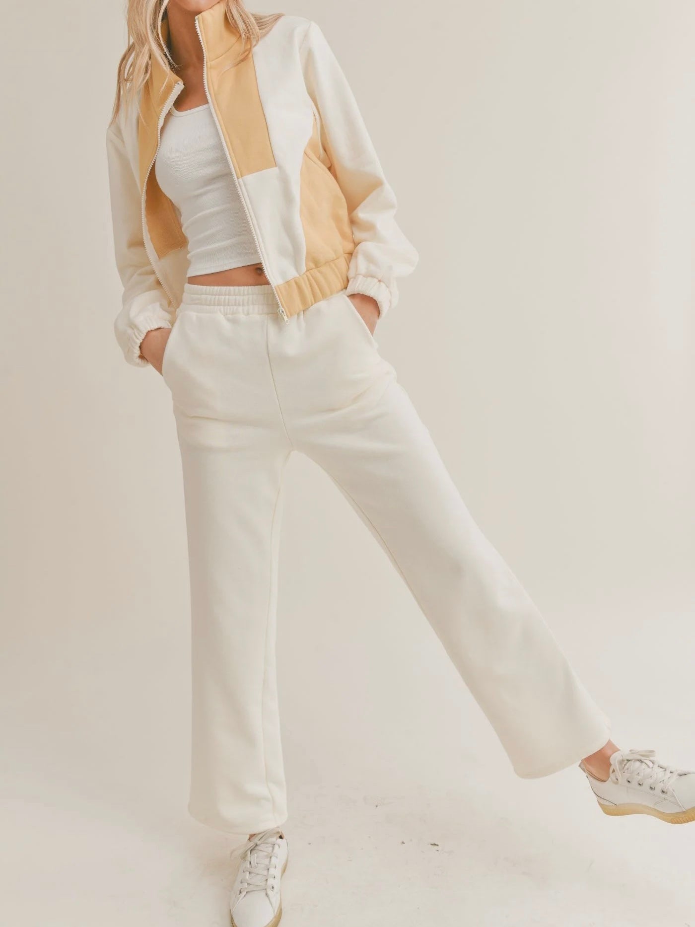 Sadie & Sage Good Times Terry Pants, Ivory – Ella J Boutique